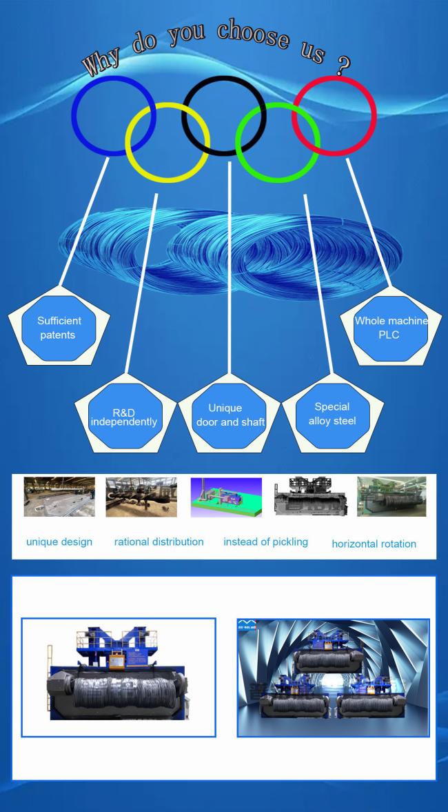 Double Position Wire Rod Shot Blasting Machine Used on Car Bolt