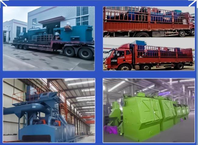 Auto Rust Cleaning Crawler Tumble Rubble Belt Shot Blasting Machine