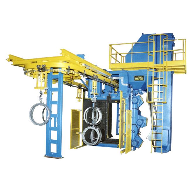 Overhead Continuous Chain Conveyor Shot Blasting Machine with Intelligent Machine Control System