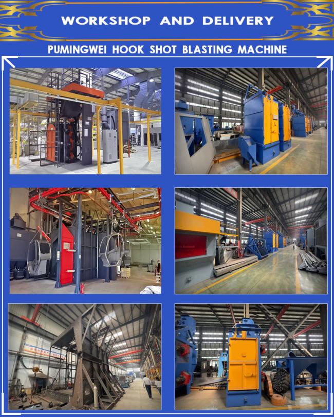 Overhead Continuous Chain Conveyor Shot Blasting Machine with Intelligent Machine Control System