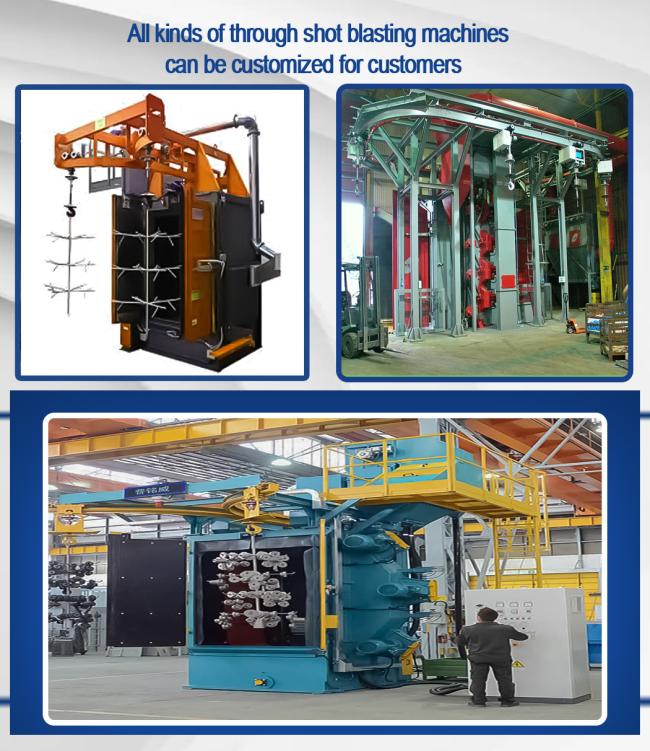 Overhead Chain Conveyor Shot Blasting Machine with Shot Peening