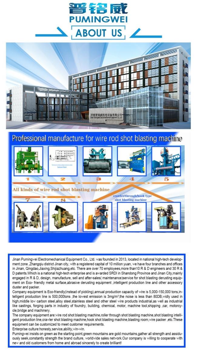 Low Energy Consumption Rubber Conveyor Belt Shot Blasting Machine with Fabric Filter