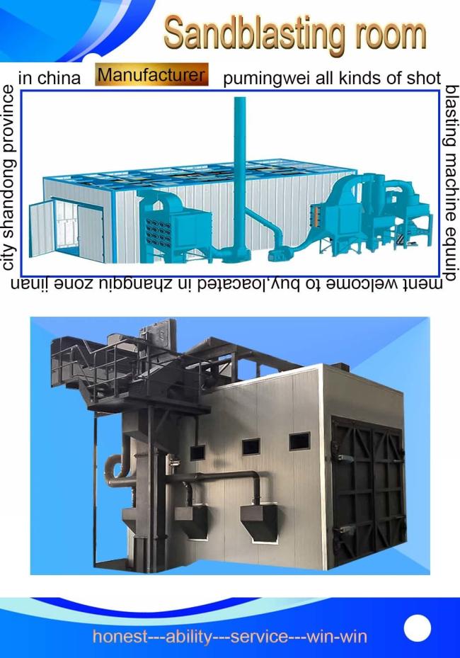 Dust Removal Equipment Sandblasting Room with Recycling System