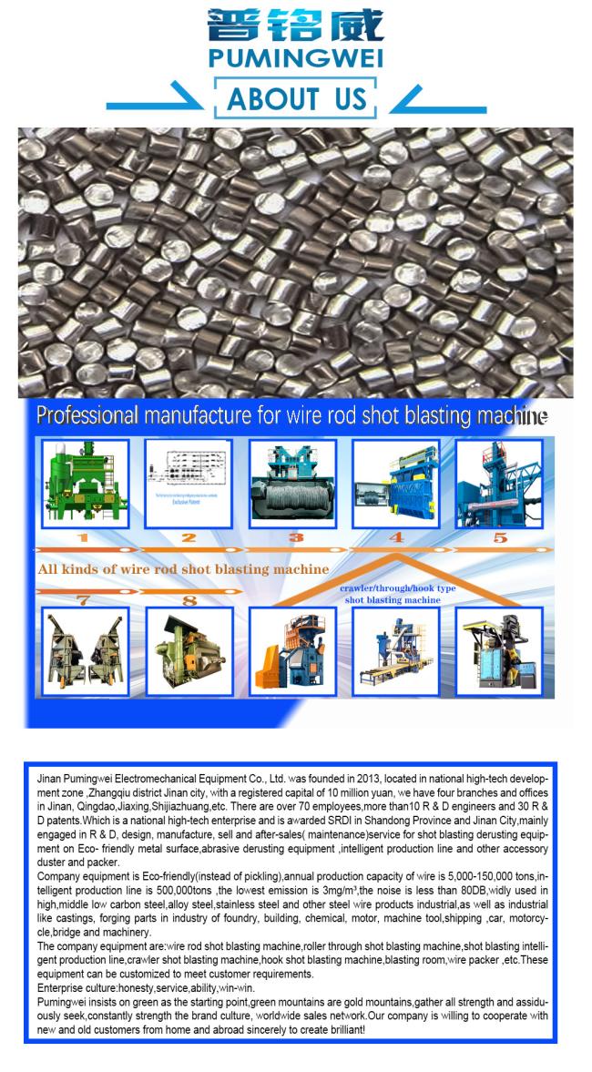 Pumingwei Factory Stainless Steel Cut Wire Shot Used on Shot Blasting Machine