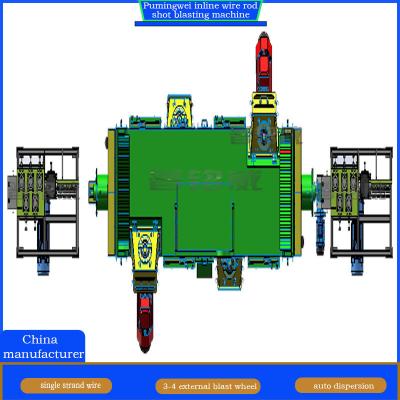 China 130mm Max Diameter Descaling Machine for Online Continuous Wire Rod Shot Blasting zu verkaufen