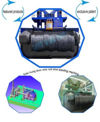 Cina Single Mandrel Wire Rod Coil Shot Blasting Machine with After-sales Service in vendita