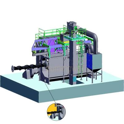 China High Cleanliness Single Station Removable Mandrel Blast Wire Rod Shot Blasting Machine Te koop