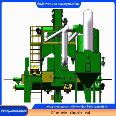 Cina Online Coil Rod Shot Blasting Machine for Cold Heading Steel The Max Diameter 130mm in vendita