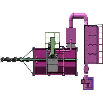 Cina Low Wire Loss Wire Rod Shot Blasting Machine with Custom Blue Mobile or Fixed Mandrel in vendita