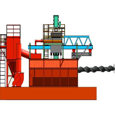 Cina Customized Pumingwei Wire Rod Coil Shot Blasting Machine with Wire Range From 6.5-42mm in vendita