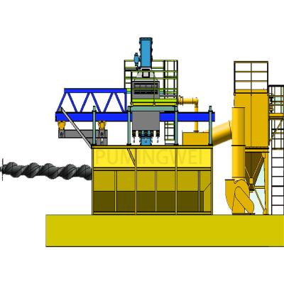Cina Customized Pumingwei Wire Rod Coil Shot Blasting Machine with Wire Range From 6.5-42mm in vendita