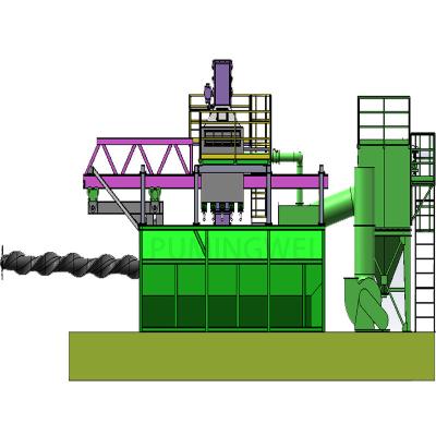 Cina Customized PLC Mobile Mandrel Wire Rod Coil Shot Blasting Machine For Your Requirement in vendita