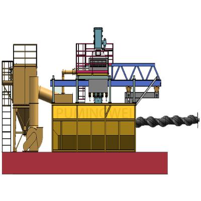 Cina Single Position Retractable Mandrel Wire Rod Coil Shot Blasting Machine PMW5000D in vendita
