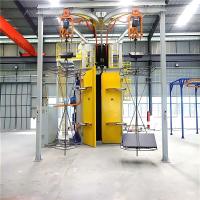 China Compact Structure and Multifunctional Hook Type Shot Blasting Machine for Surface Cleaning for sale