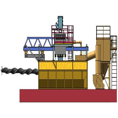 Cina High Production Efficiency Wire Rod Shot Blasting Machine with 5m Cantilever Mandrel in vendita