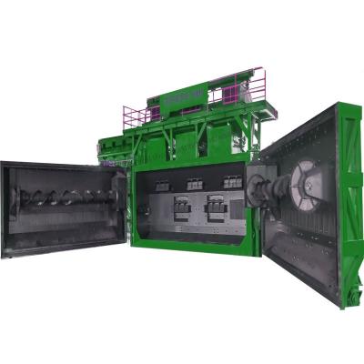 Cina 16.8*12.4*5.8m Double Support Points Wire Rod Coil Shot Blasting Machine with Mandrel in vendita