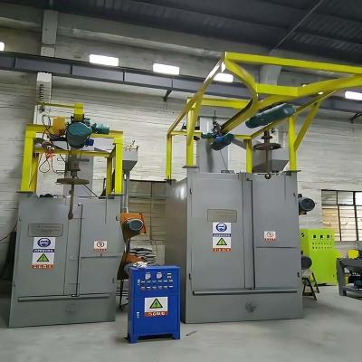 Cina High Cleanliness Overhead Spinner Hanger Hook Shot Blasting Machine for Gas Cylinders in vendita