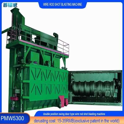 中国 High Cleanliness Wire Rod Coil Shot Blasting Machine with Optional Multiple Mandrels 販売のため