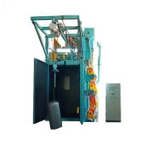 China High Cleanliness Overhead Hanger Hook Type Shot Blasting Machine with Four Blast Wheels for sale