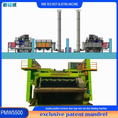 Cina Advanced Wire Rod Coil Shot Blasting Machine with High Cleanliness and 30kw/Set Power in vendita