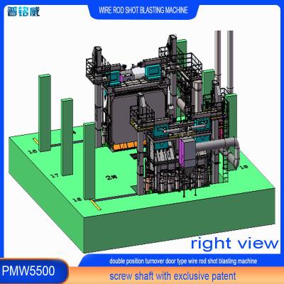 Cina Wire Rod Coil Shot Blasting Machine for Stainless Steel Products 0.2-0.3% Wire Loss in vendita