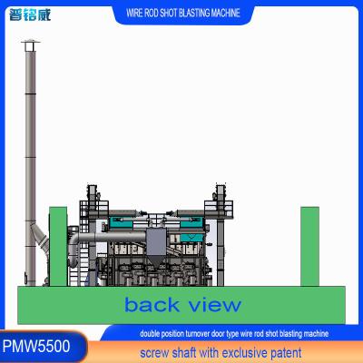 Cina 5500 mm Mandrill Pumingwei Wire Rod Coil Shot Blasting Machine and Automatic Function in vendita