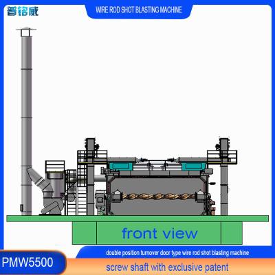 Cina PMW5500 Wire Rod Coil Shot Blasting Machine for Completely Substitute Pickling Process in vendita