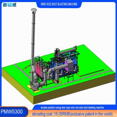 Cina Wire Rod Coil Shot Blasting Cleaning Machine with Alternative Operation Customization in vendita