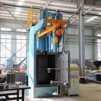 中国 Electric Blue Cleaning Spinner Hanger Shot Blasting Machine with Hooks Customization 販売のため