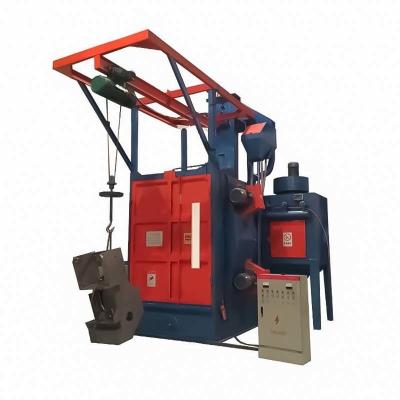 China 2500kg Gas Cylinder Spinner Shot Blasting Machine using Double Hooks Hanger Design for sale