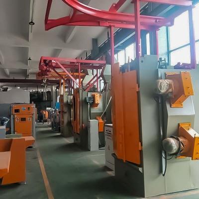 China 2500kg Gas Cylinder Spinner Shot Blasting Machine using Double Hooks Hanger Design for sale