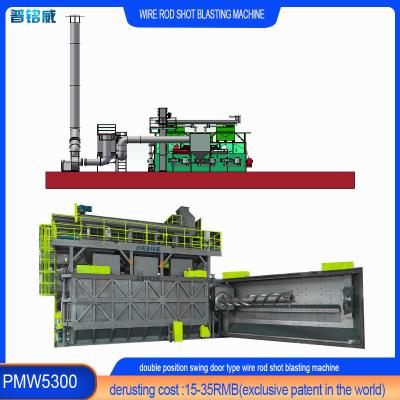 Китай Customized Wire Rods Rust Removal Shot Blasting Machine for and Wire Surface Derusting продается
