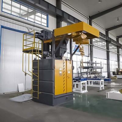 China High Cleanliness Rfq Double Spinner Hanger Hook Type Shot Blasting Machine for Results à venda