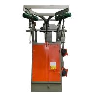 China Derusting Single/Double Hook Spinner Hanger Shot Blasting Machine Customized by Pumingwei for sale