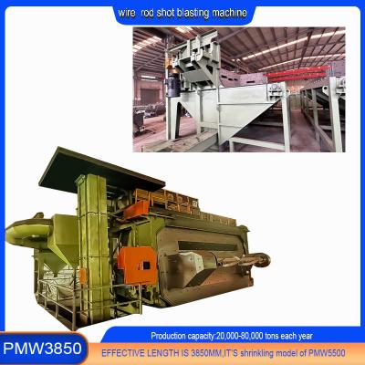 China High Cleanliness Three Colors Blast Wheel Wire Rod Coil Shot Blasting Machine for Cleaning Te koop