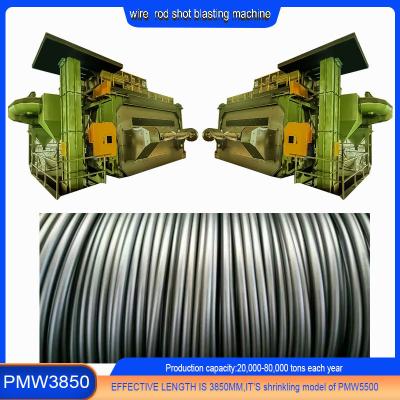 China Wire Products Descaling and Shot Peening Electric Wire Rod Coil Shot Blasting Machine Te koop