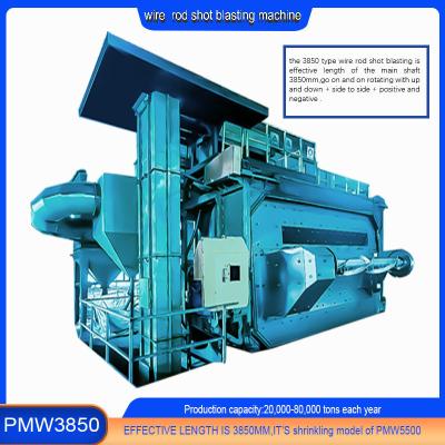 China Wire Products Descaling and Shot Peening Electric Wire Rod Coil Shot Blasting Machine Te koop