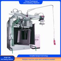 China Triangle Shape Spinner Hanger Shot Blasting Machine with Remote Control Operation for sale