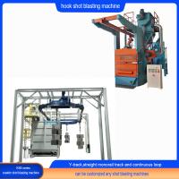 China Triangle Shape Spinner Hanger Shot Blasting Machine with Remote Control Operation for sale