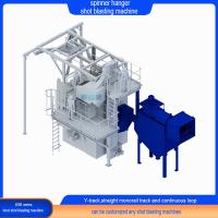 China Triangle Shape Spinner Hanger Shot Blasting Machine with Remote Control Operation for sale