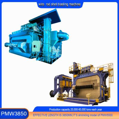 China PMW 5500 Custom Turnover Door Type Descaling Equipment Wire Rod Coil Shot Blasting Machine Te koop