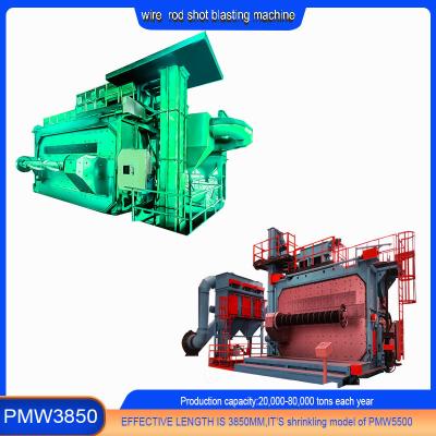 China PMW 5500 Custom Turnover Door Type Descaling Equipment Wire Rod Coil Shot Blasting Machine Te koop