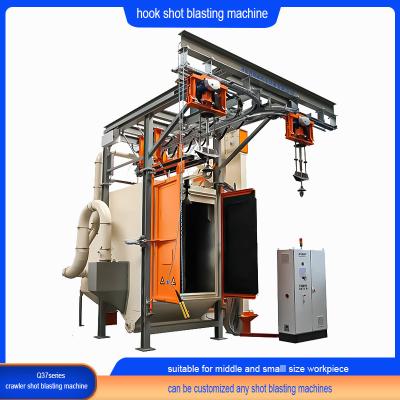 China Max Hanger Load 4536 Kg Spinner Hanger Hook Type Shot Blasting Machine with Derusting for sale