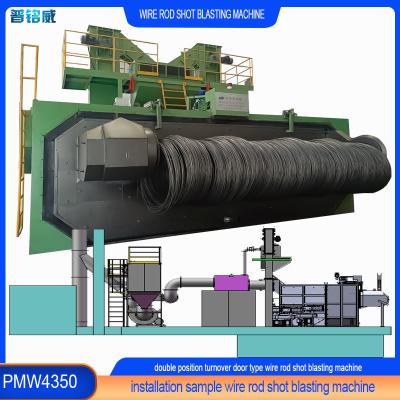 Cina Revolution Door Type Wire Rod Coil Shot Blasting Machine with After-sales Service in vendita
