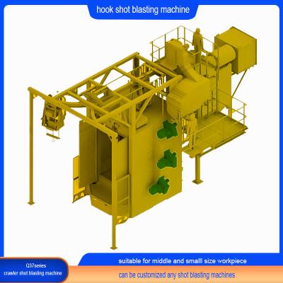Cina Novel Blast Wheels Q328E Hook Type Shot Blasting Machine with Automatic Function in vendita