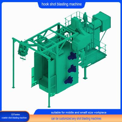 Cina Novel Blast Wheels Q328E Hook Type Shot Blasting Machine with Automatic Function in vendita