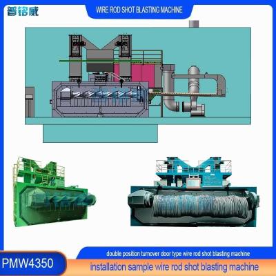 Cina Wire Rod Coil Shot Blasting Machine and Customization for Removing Prestressing Force in vendita