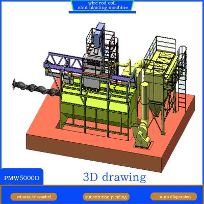 Cina Top-notch Wire Rod Shot Blasting Machine for 2-4 Coils Per Hour Production Efficiency in vendita