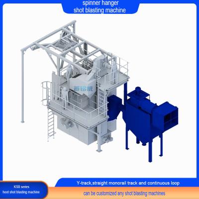 Cina Advanced Crawler Abrator Spinner Hanger Shot Blasting Machine for Magnesium Castings in vendita