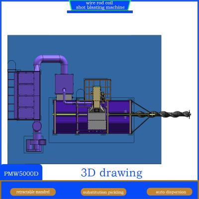 China Advanced Pumingwei Wire Rod Coil Shot Blasting Machine with Screw Conveyor System à venda